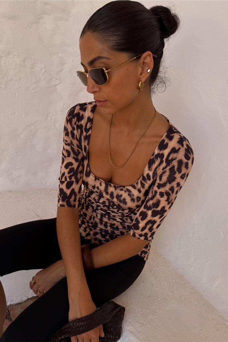 Leopard Jersey Top – Never Fully Dressed