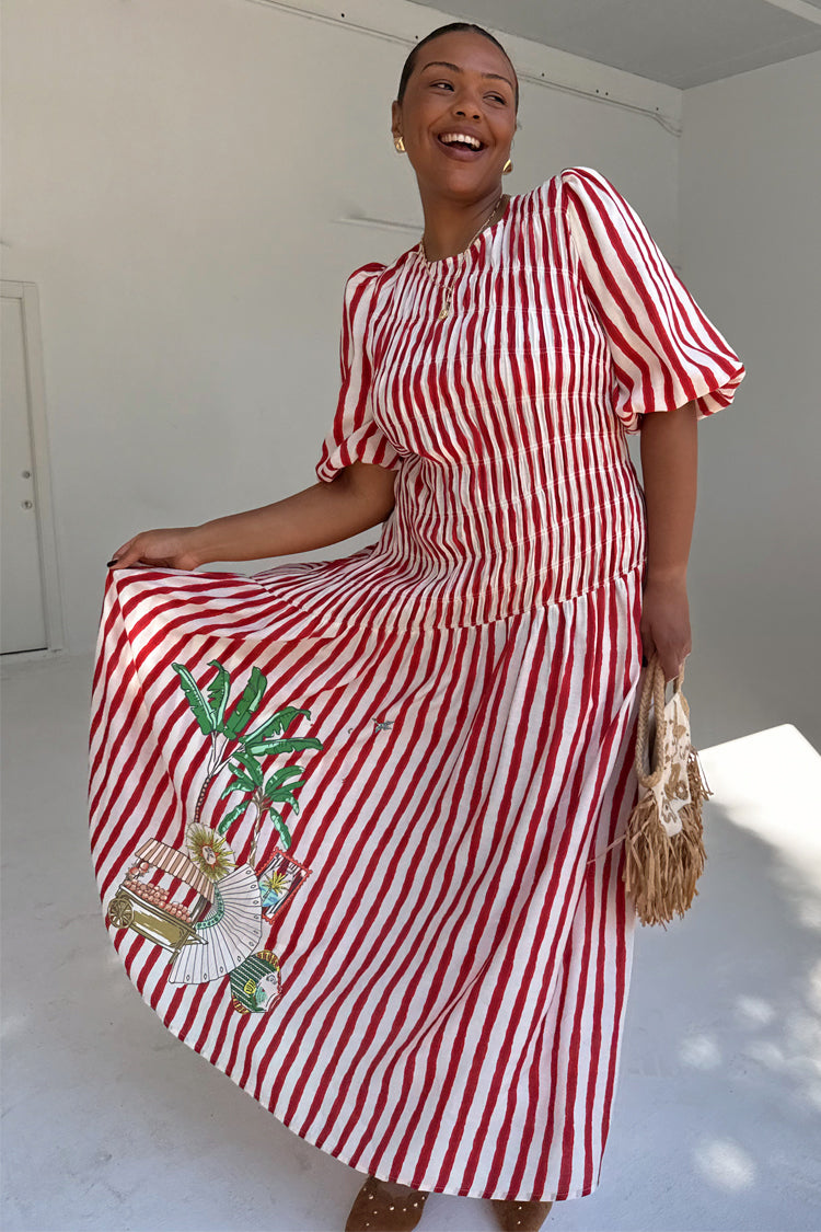 Red Stripe Nara Dress – Never Fully Dressed