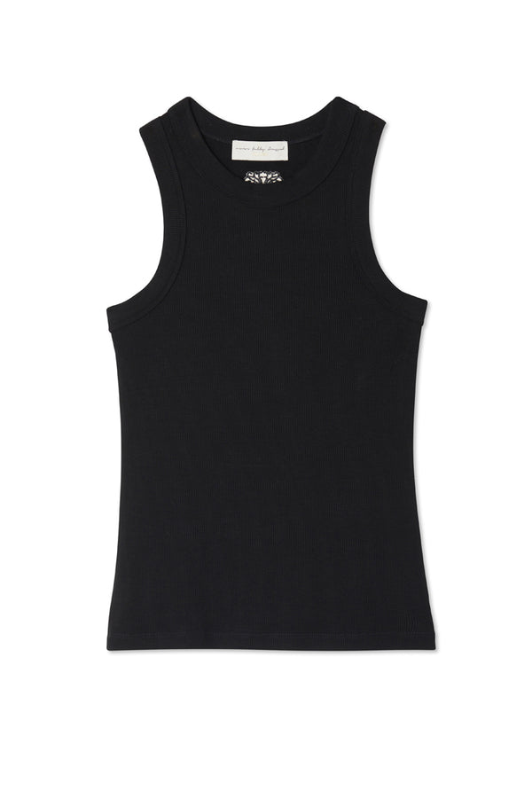 Black Ribbed Tank – Never Fully Dressed