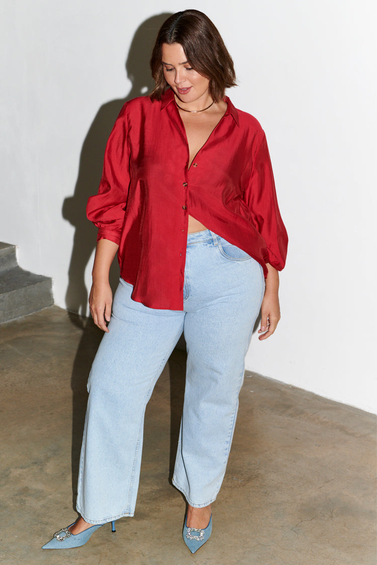 Red Miley Shirt – Never Fully Dressed