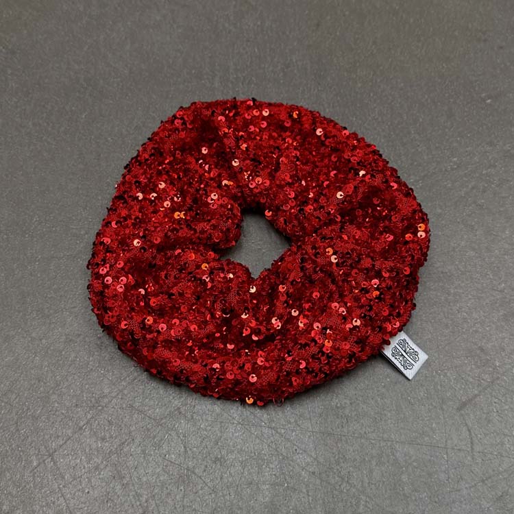 Red Sequin Scrunchie – Never Fully Dressed