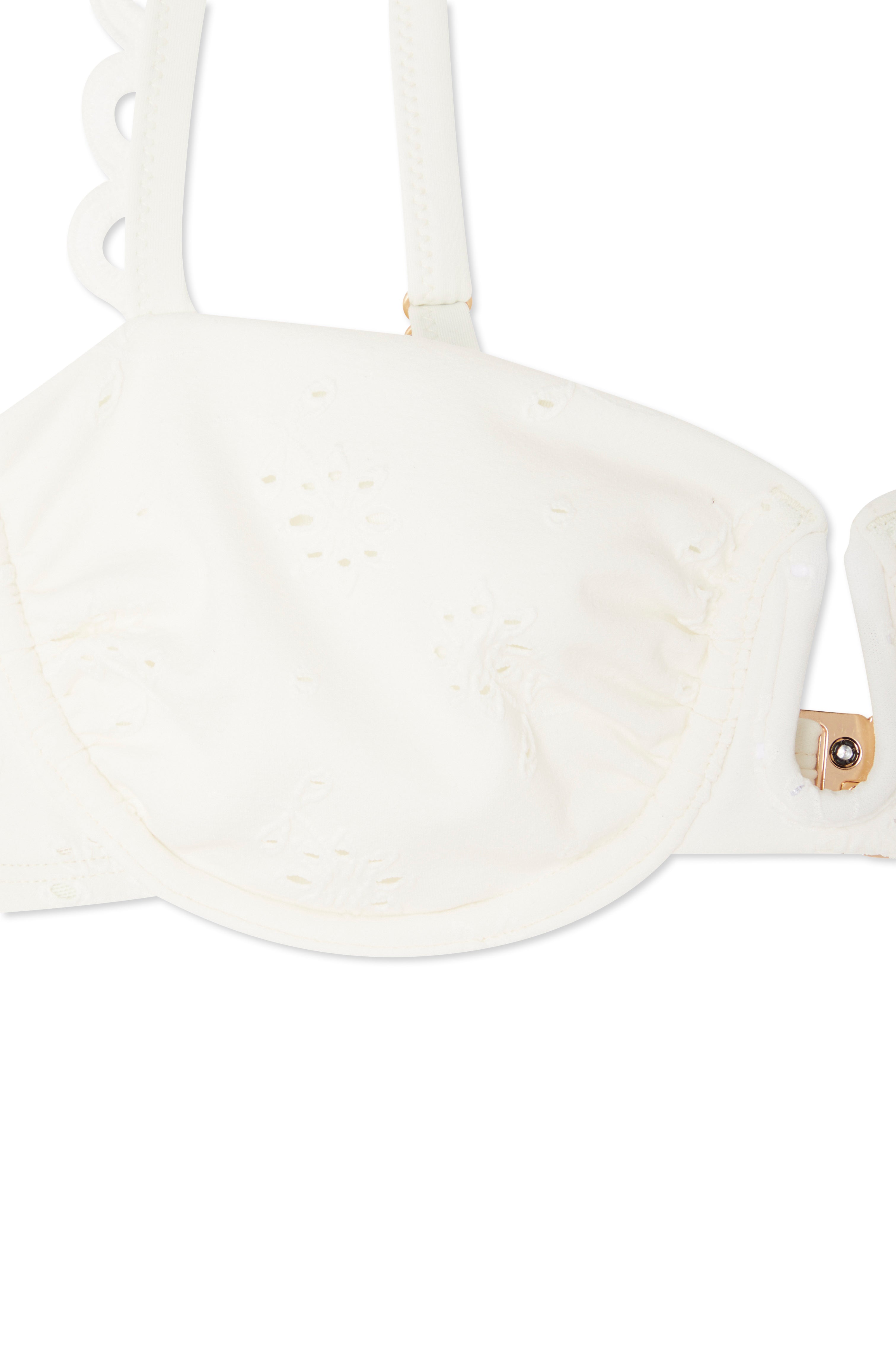 Broderie White Bikini Top – Never Fully Dressed