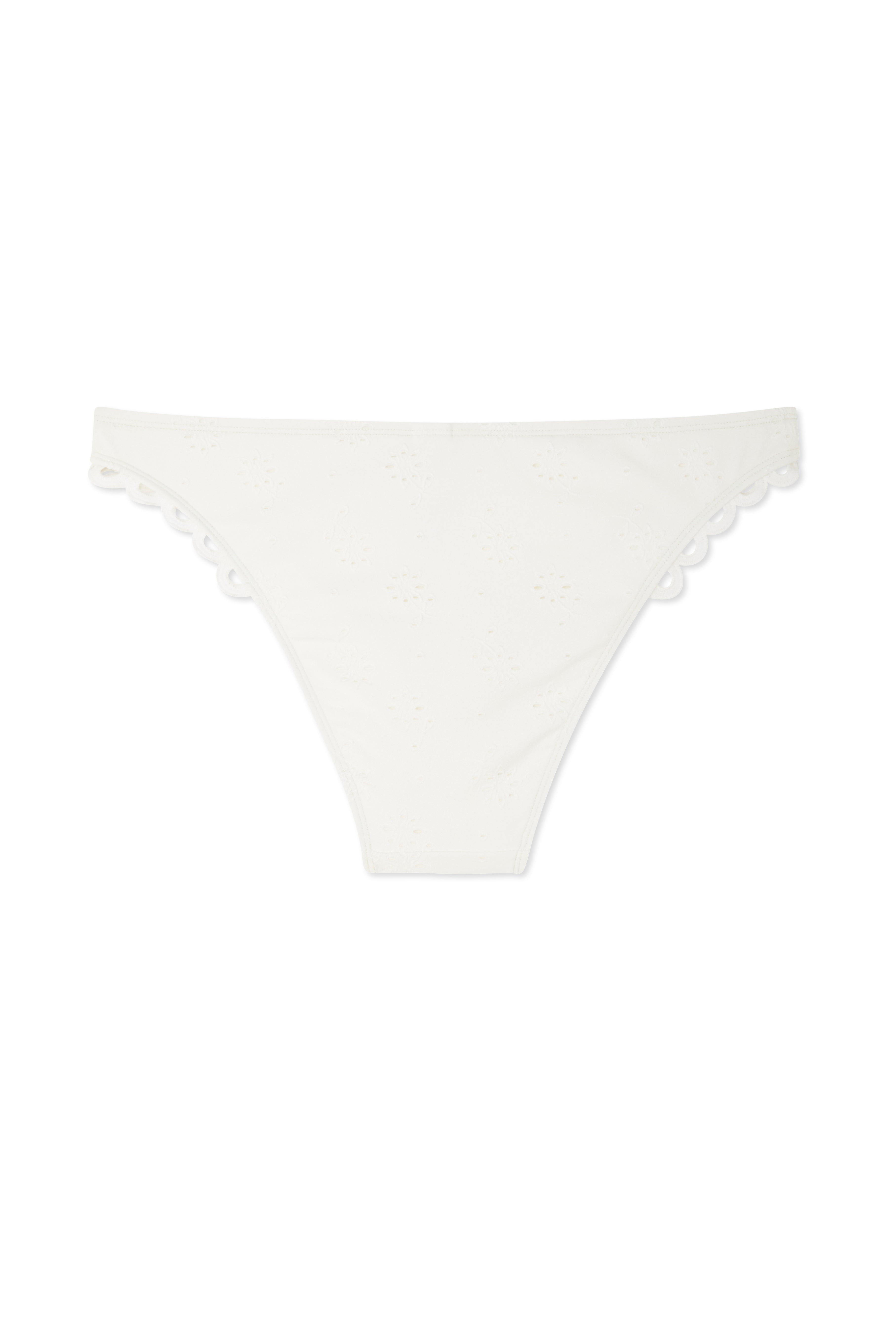 Broderie White Bikini Brief – Never Fully Dressed