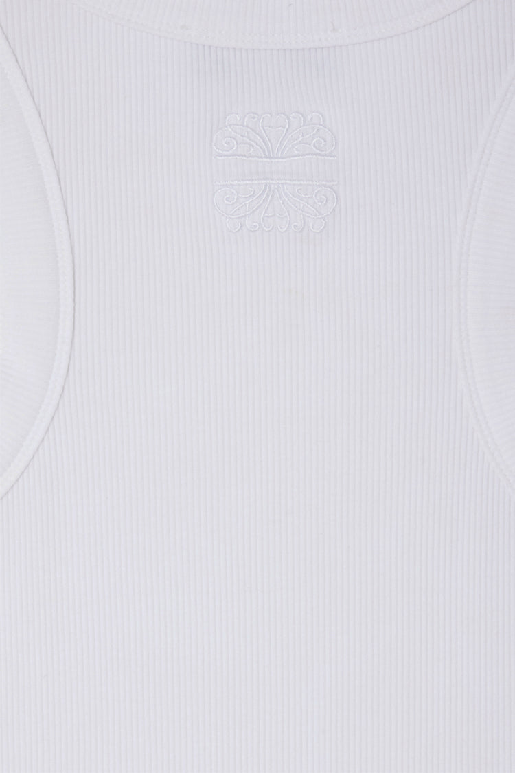 White Ribbed Tank – Never Fully Dressed