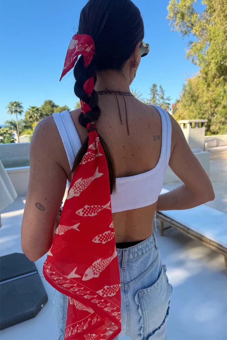 Red Marina Fish Bandana – Never Fully Dressed
