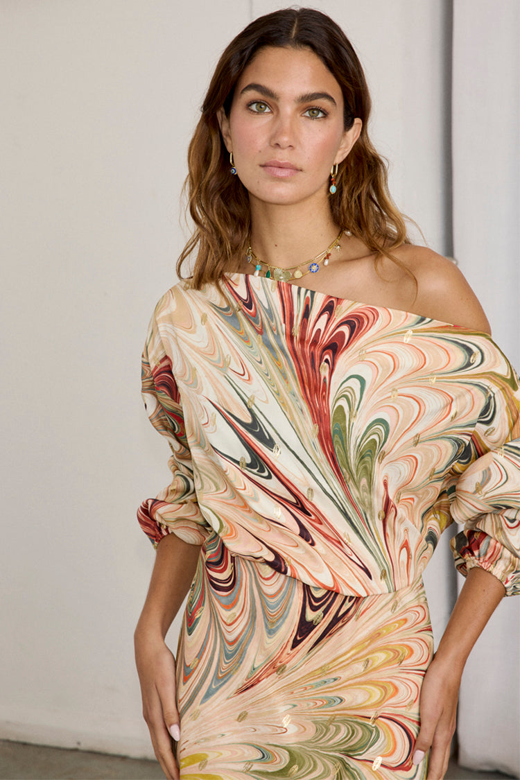 Multi Marble Tilly Dress – Never Fully Dressed