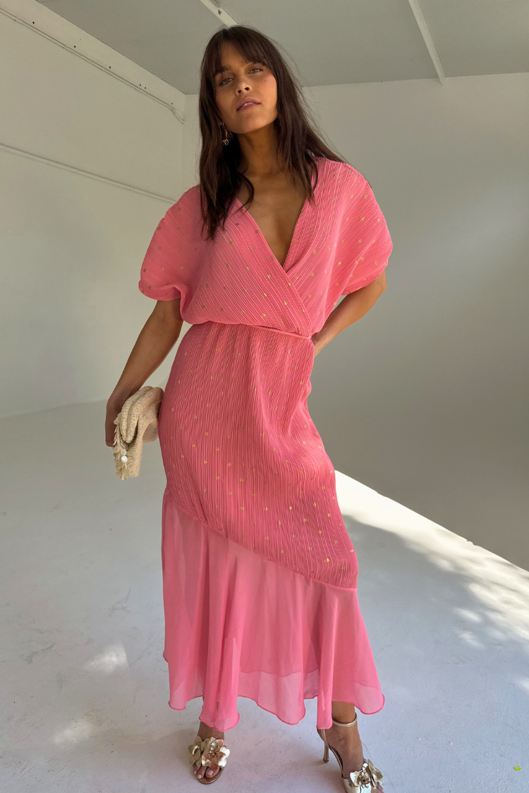 Pink Plisse Fifi Dress – Never Fully Dressed