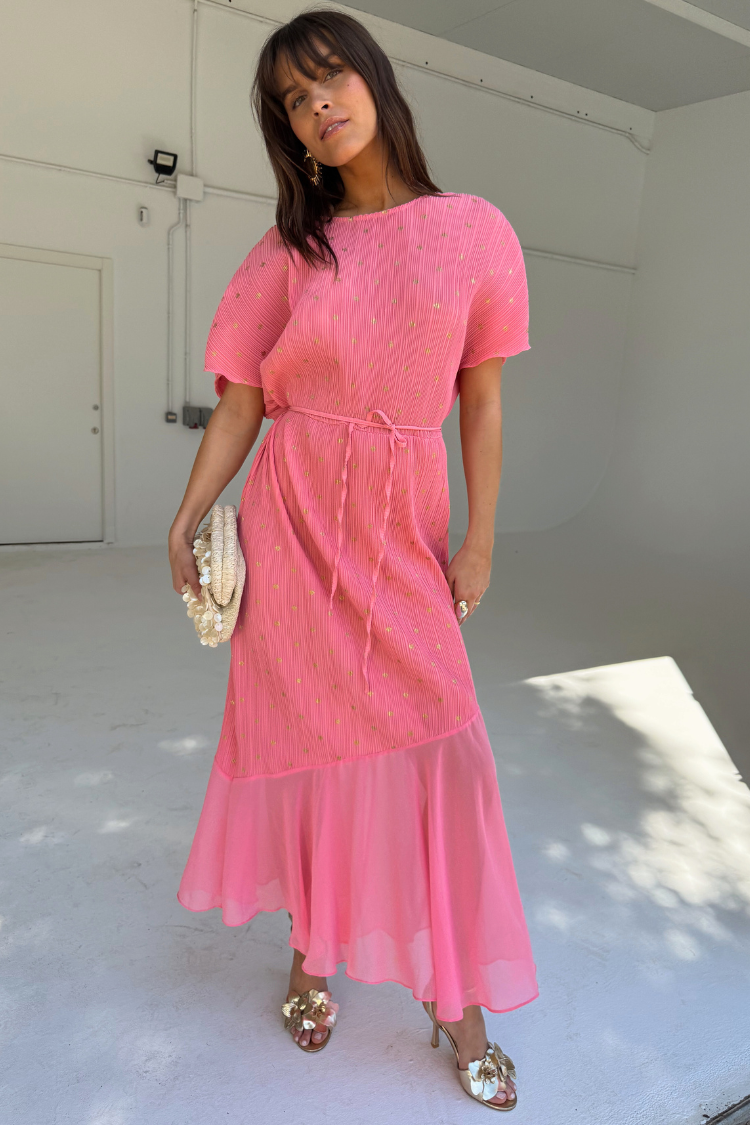 Pink Plisse Fifi Dress – Never Fully Dressed
