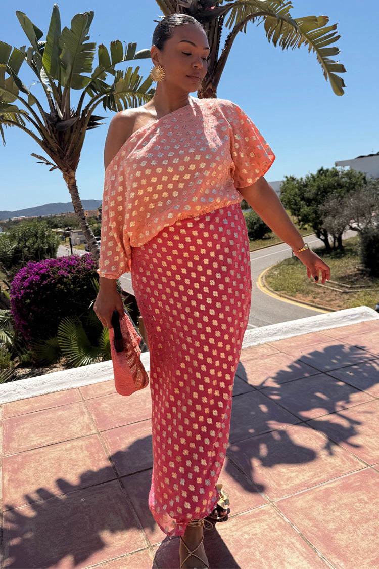 Pink and Red Jacquard Tilly Dress – Never Fully Dressed