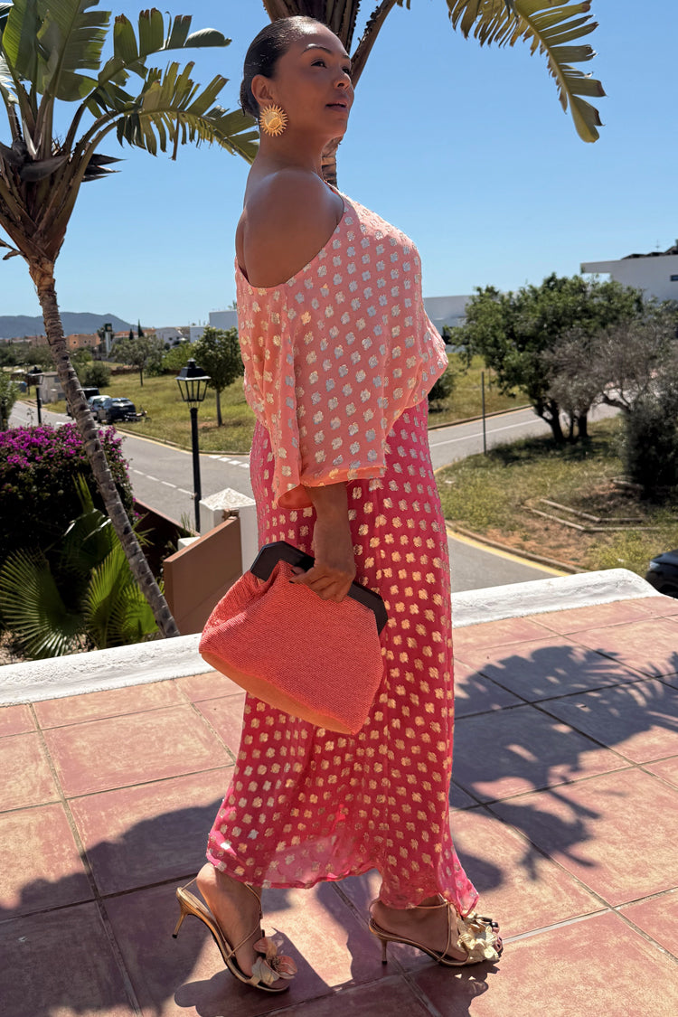 Pink and Red Jacquard Tilly Dress – Never Fully Dressed