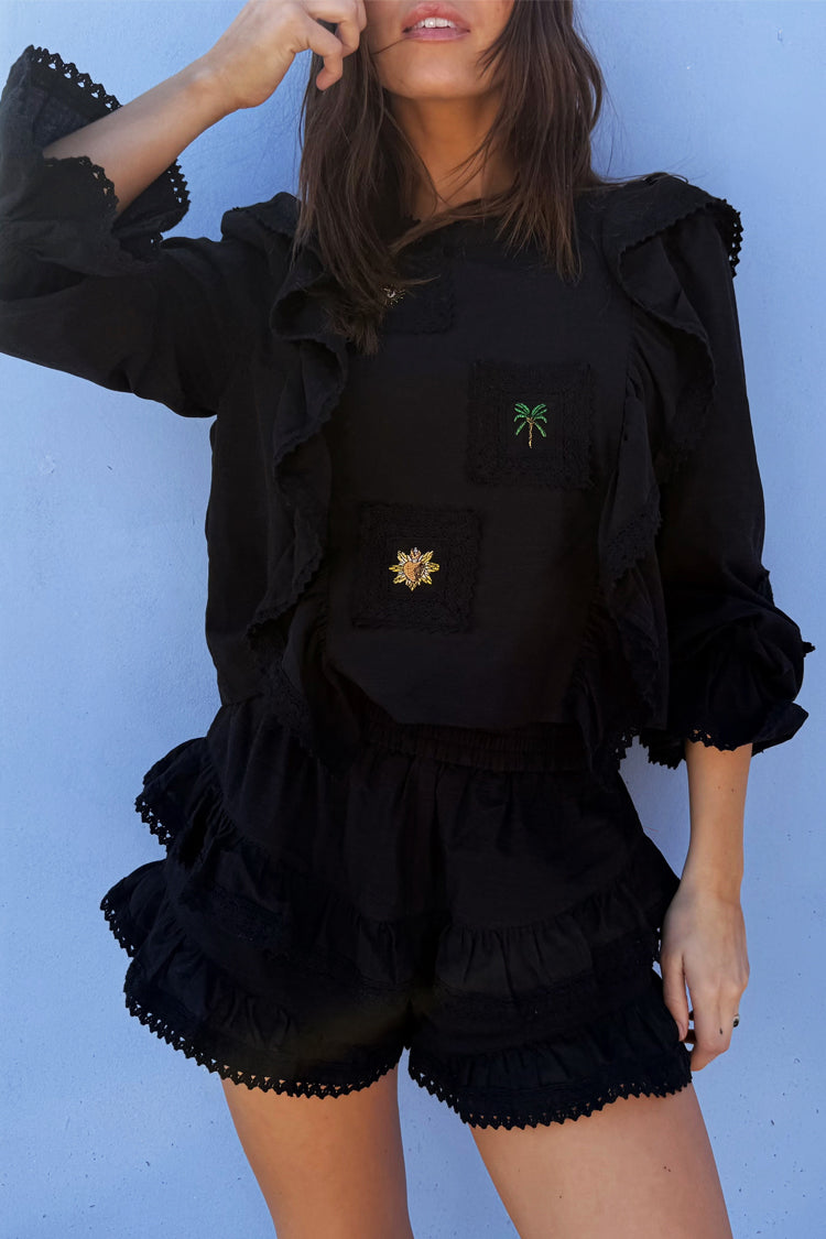 Black Ruffle Shorts – Never Fully Dressed