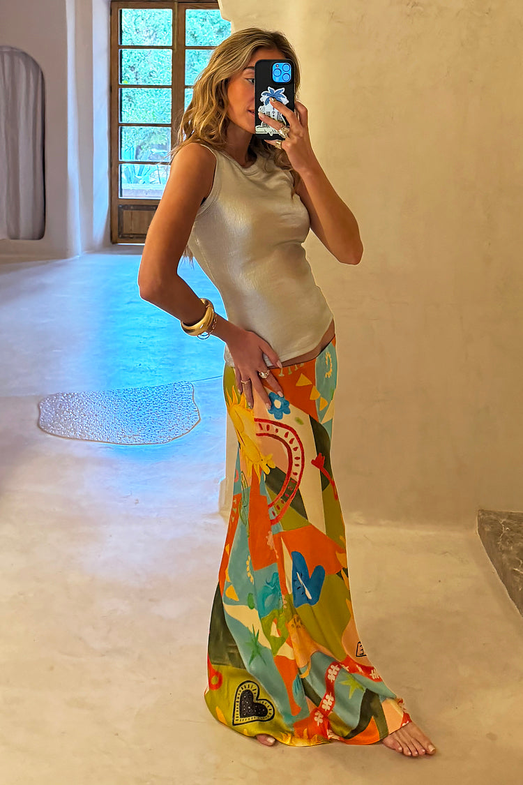 Silver Ribbed Tank Top – Never Fully Dressed