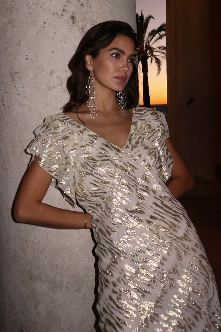 Cream Jacquard Tilda Mini Dress – Never Fully Dressed