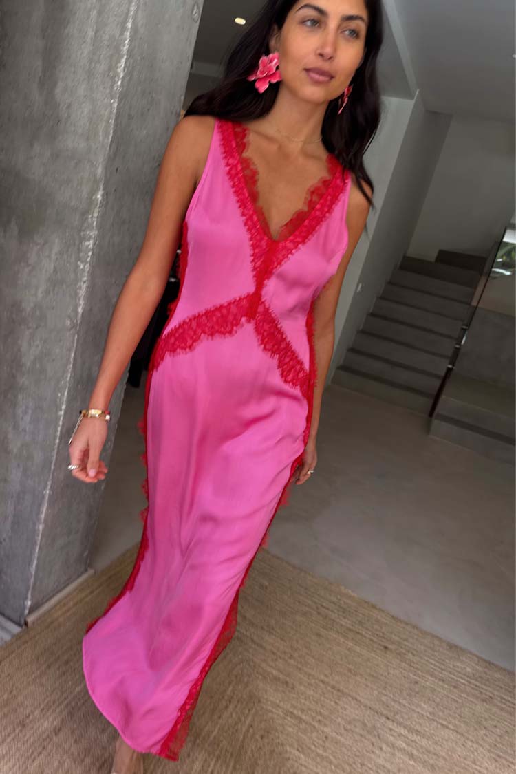 Pink and Red Clio Dress – Never Fully Dressed