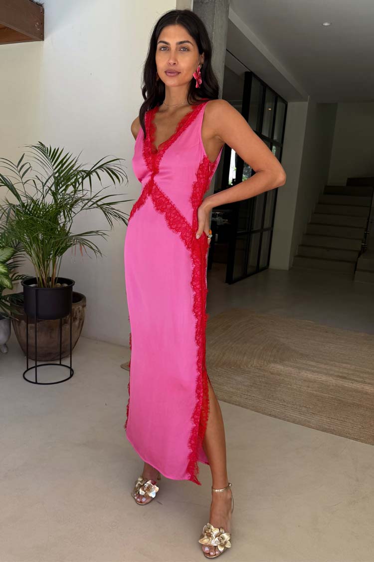 Pink and Red Clio Dress – Never Fully Dressed